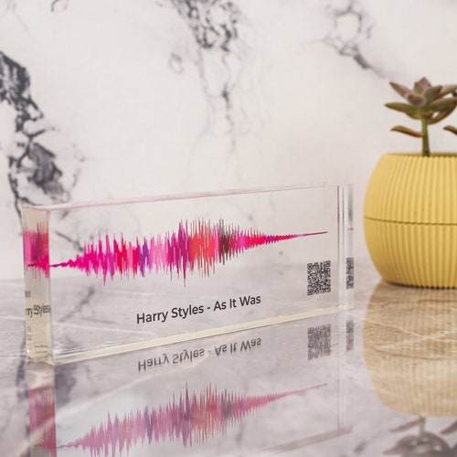 Soundwave Art CUSTOM Sound Wave Print With QR CODE Acrylic - Etsy