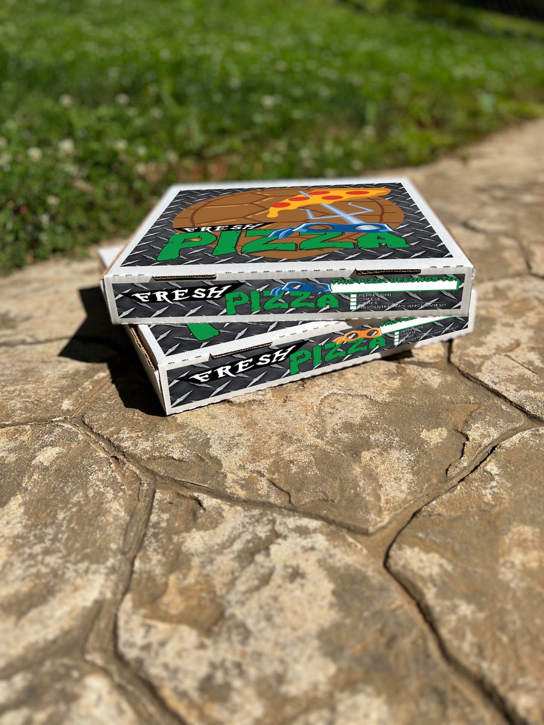 New Turtle Pizza Box Design Digital Instant Download - Etsy