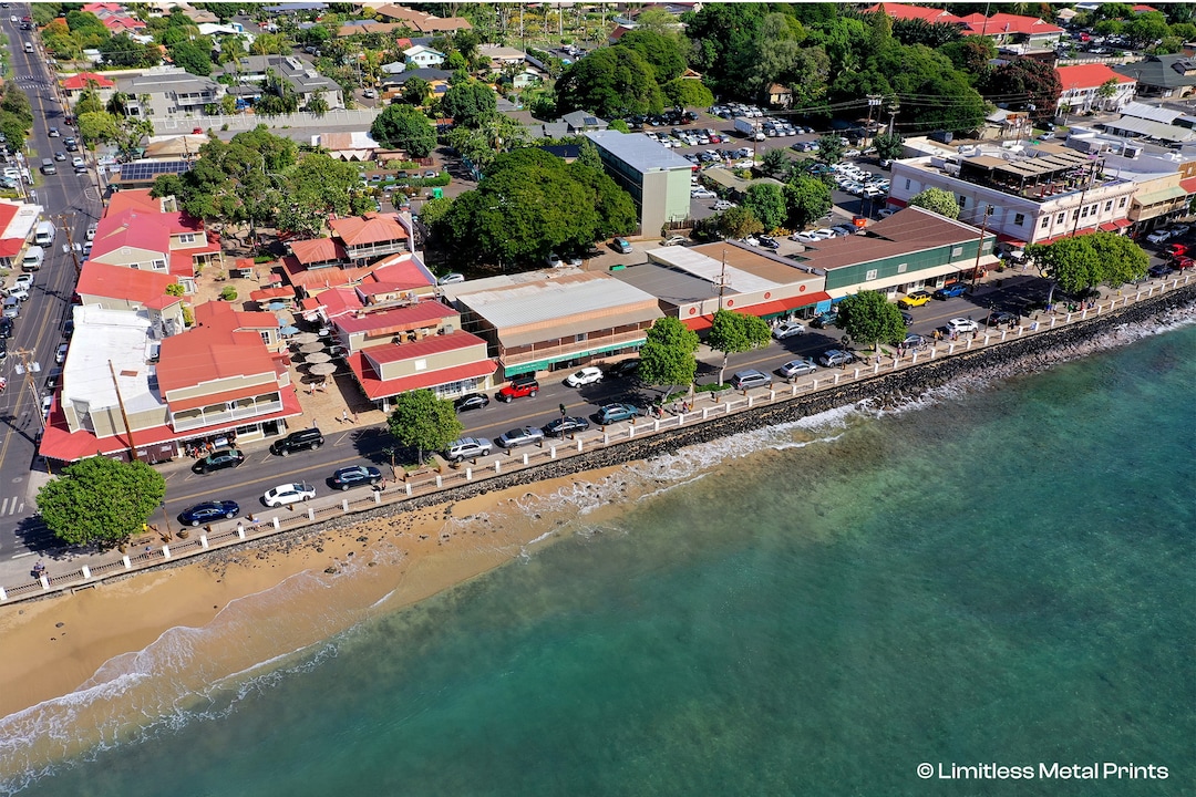 Front Street Lahaina Hawaii Landscape Maui, Hawaii Wall Art Metal Print ...