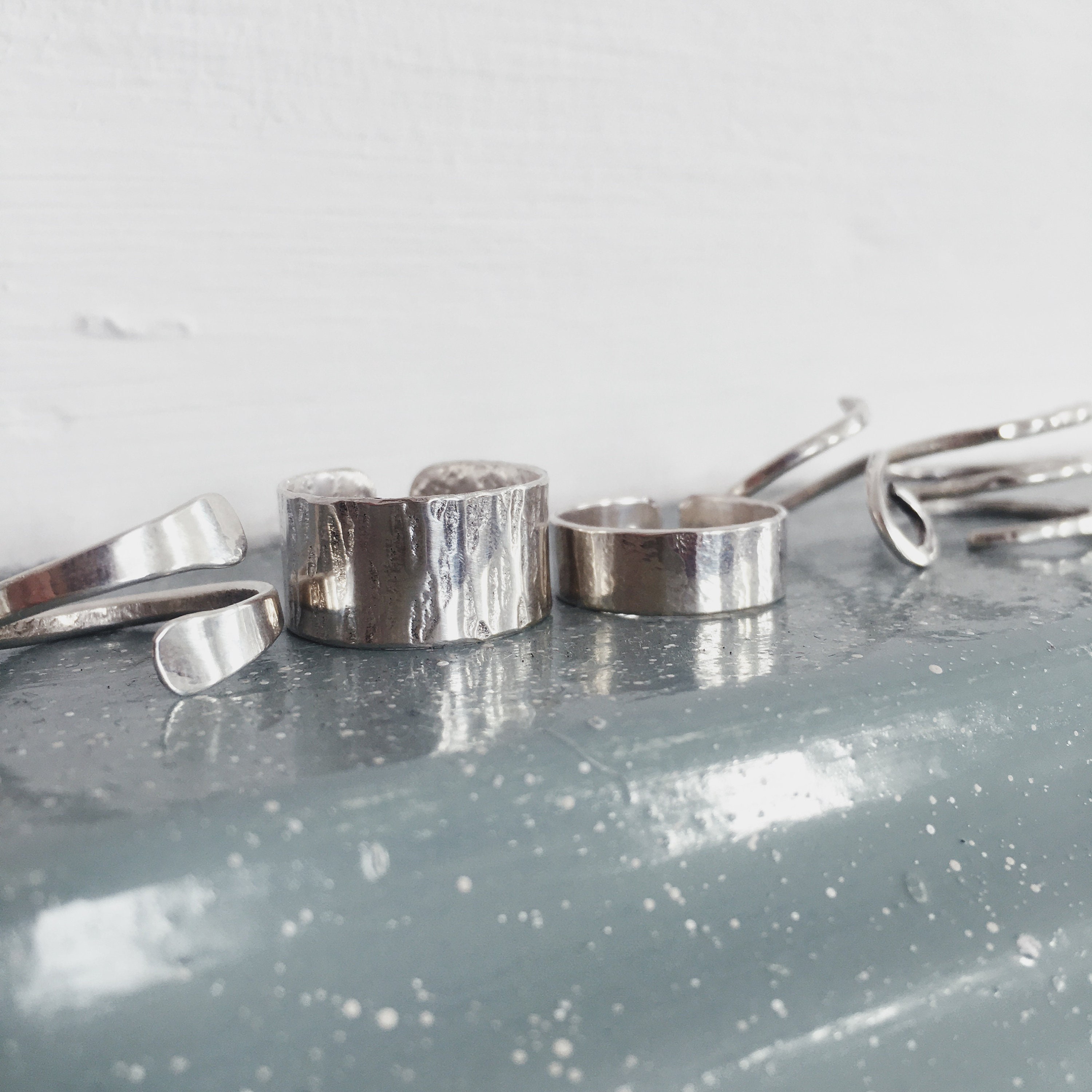 Handmade Sterling Silver Chunky Band Ring Hippy Boho Jewellery Gift for ...