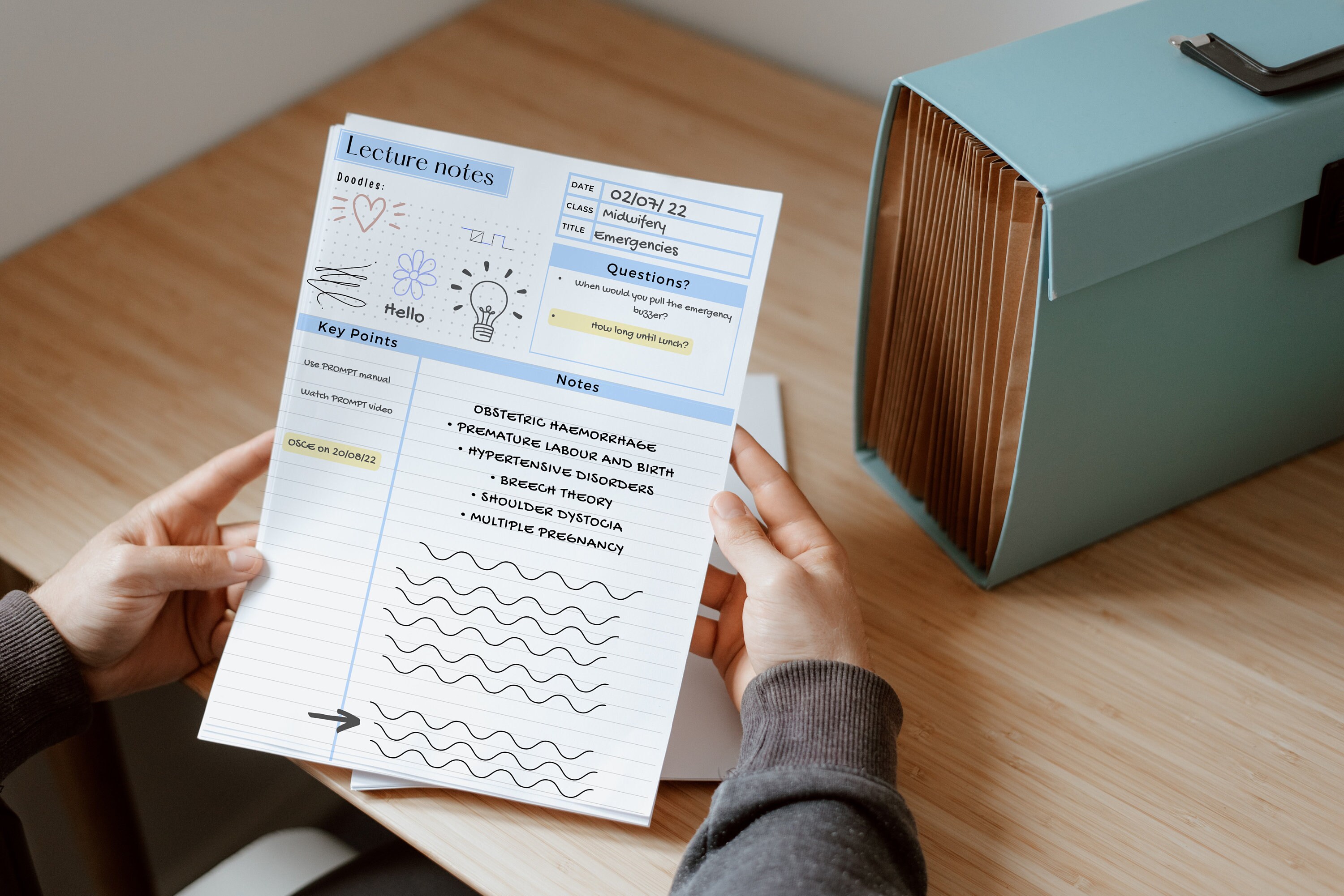 PRINTABLE LECTURE NOTES Lecture Summary Note Student Planner Printable ...