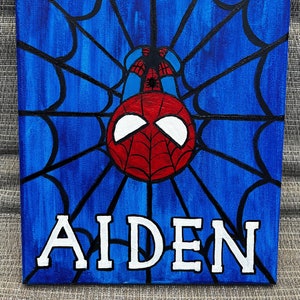 Hand-painted Spiderman W/custom Name - Etsy