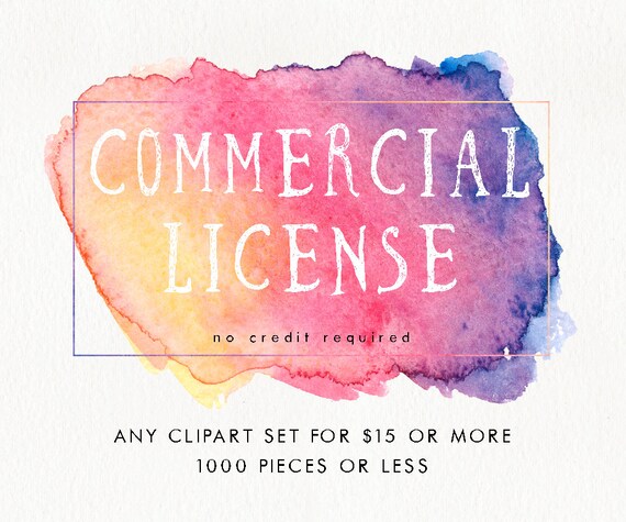 Commercial License for Clipart Set No Credit Required 1000 - Etsy
