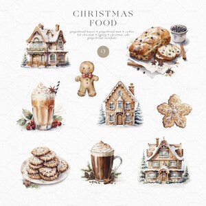 Watercolor Winter Clipart - Gingerbread Man House Png - Cake Cookie ...