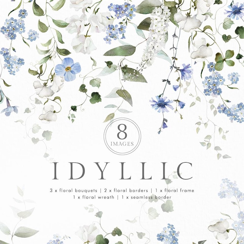 Blue Green Border Template - Etsy UK