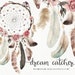 Watercolor Dream Catcher Boho Feather & Flower. Wedding - Etsy