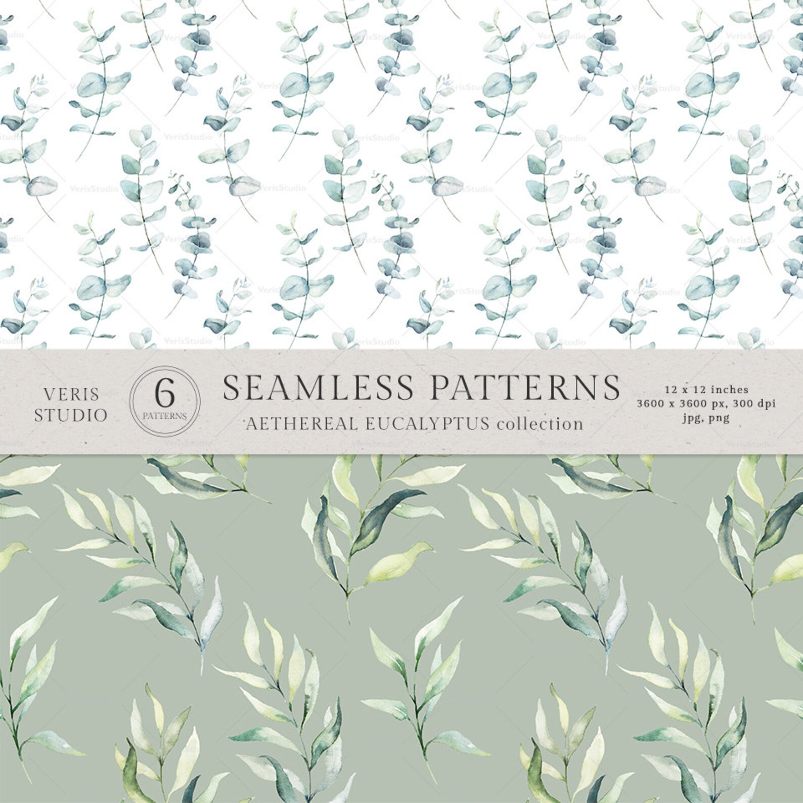 Seamless Patterns Textile Fabric Digital Paper Leaf Scrapbook Papers ...