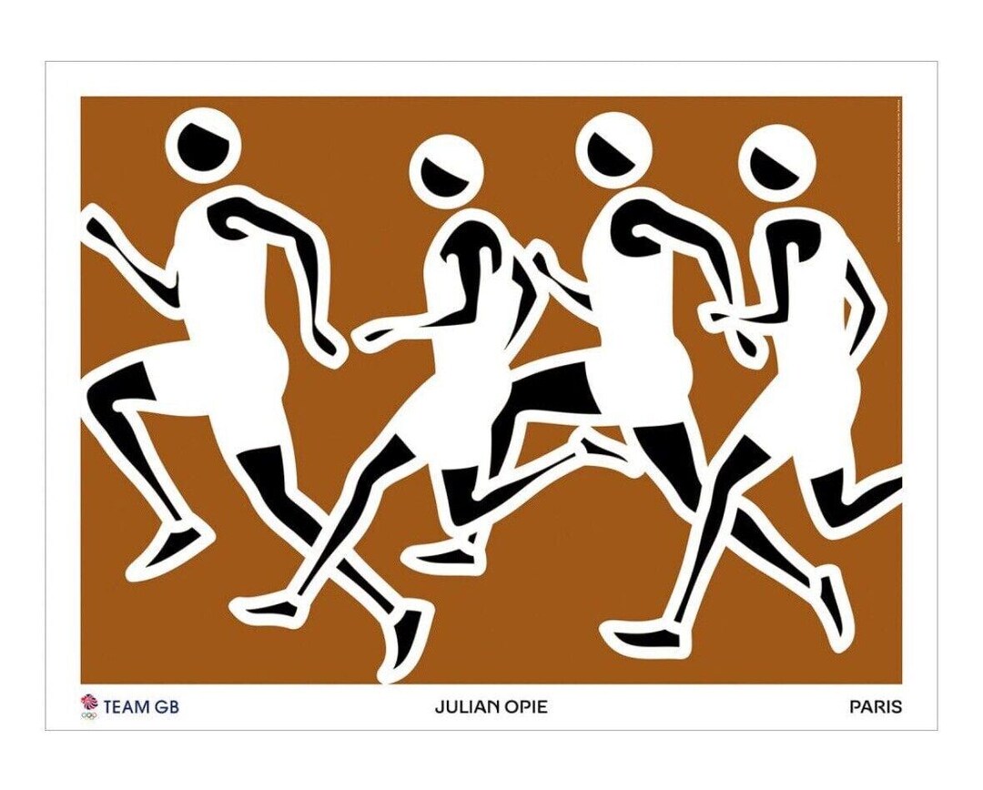 Julian Opie Official TEAM GB Olympic Games Paris 2024 Poster. - New - Etsy