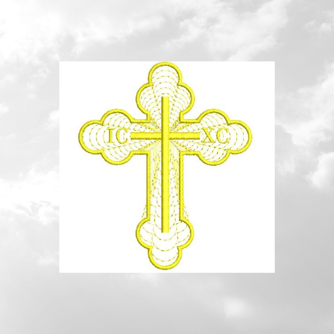 Orthodox Cross Embroidery Design - Etsy