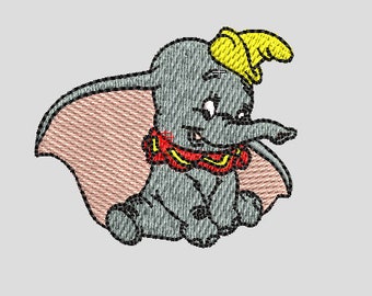 Dumbo the Flying Elephant Inspired Machine Embroidery Design. Don't ...