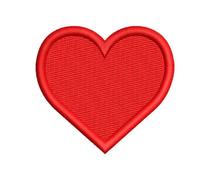 Heart Embroidery Design - Etsy