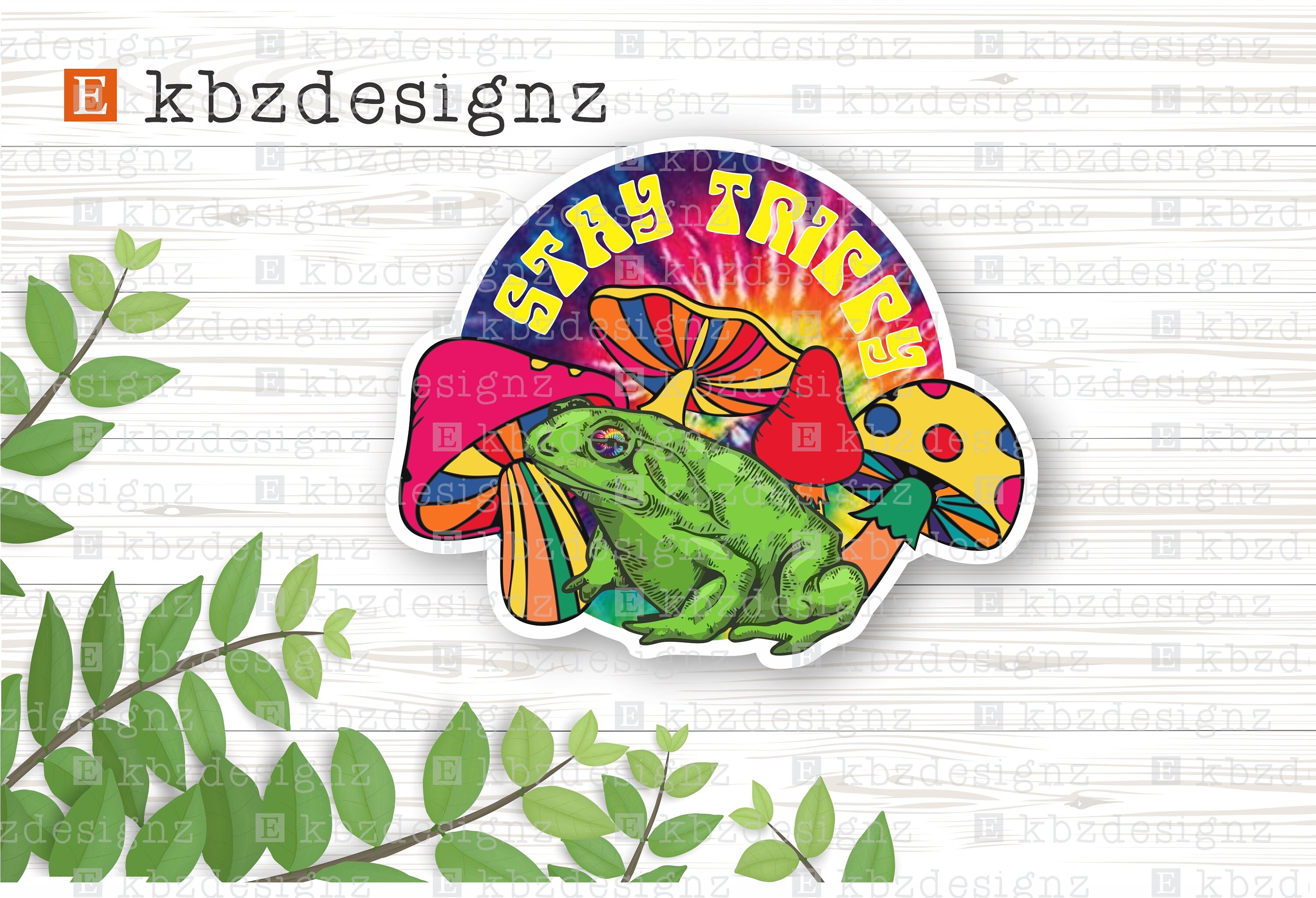 Stay Trippy Sticker Trippy Sticker Mushroom Sticker Frog - Etsy