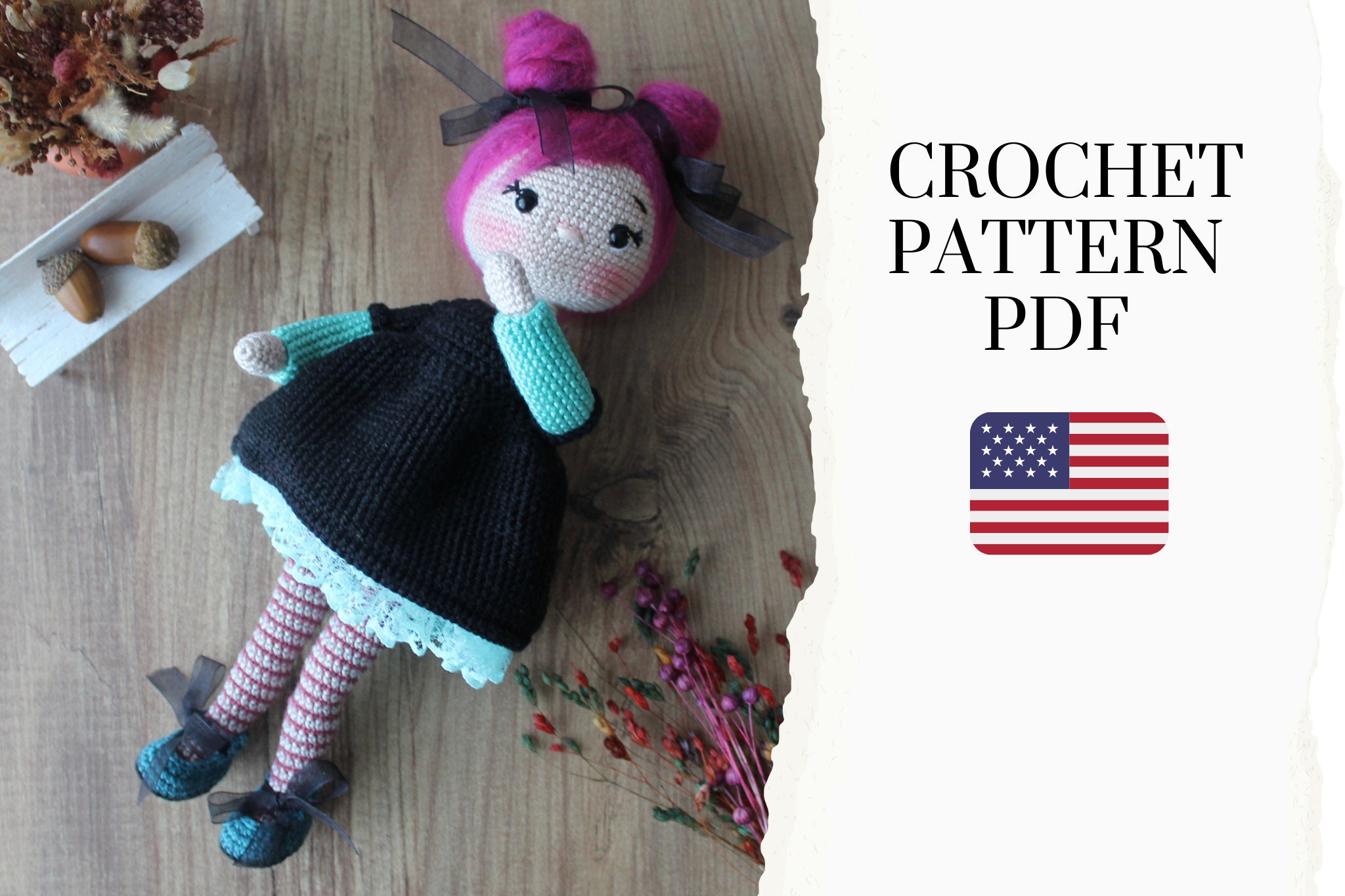 English Pattern, Amigurumi Pattern Doll, Crochet for Doll Suzi, PDF ...