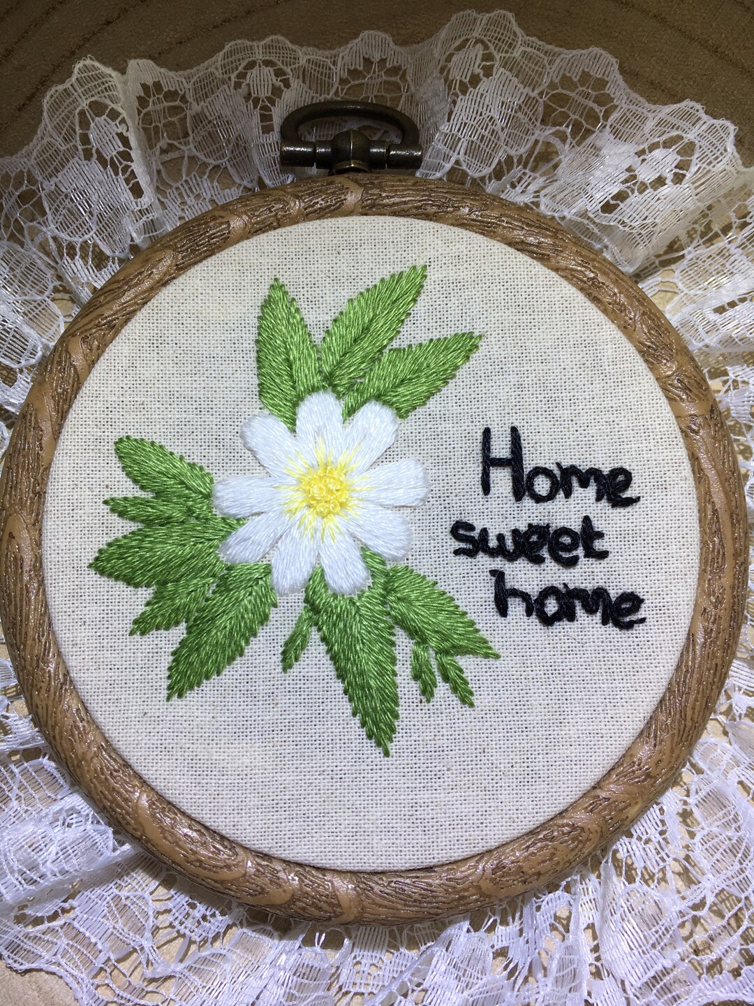 Unique Hand Embroidered Home Sweet Home Finished Embroidered - Etsy