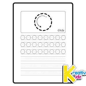 Shapes Tracing & Handwriting Pages | Simple Objects Tracing Practice ...