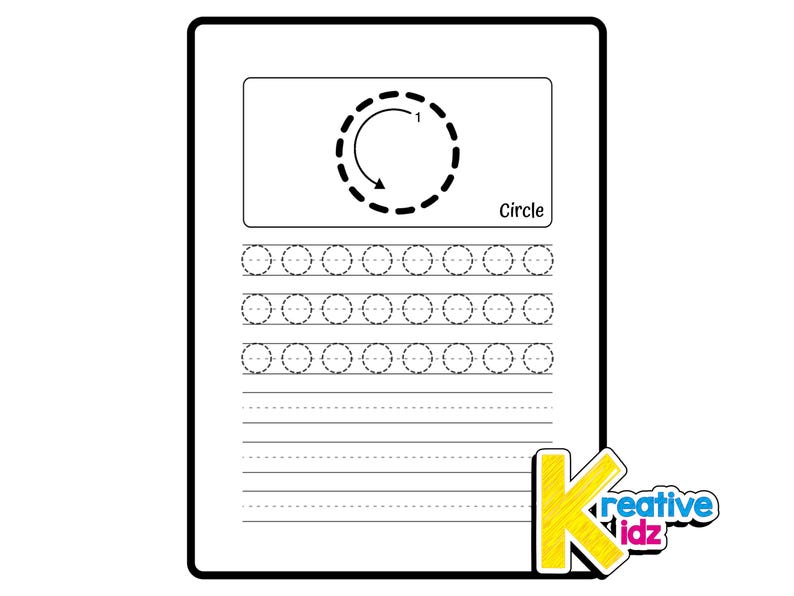 Shapes Tracing & Handwriting Pages | Simple Objects Tracing Practice ...