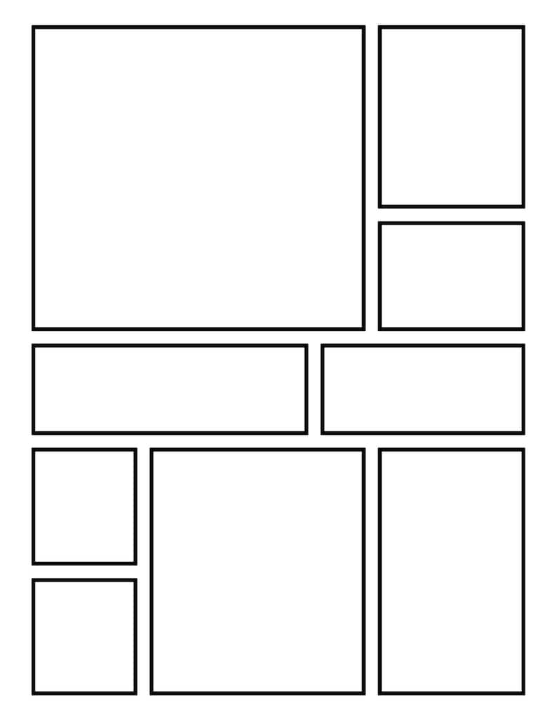 Blank Comic Book Pages | Printable Comic Sketch Pages for Kids and ...