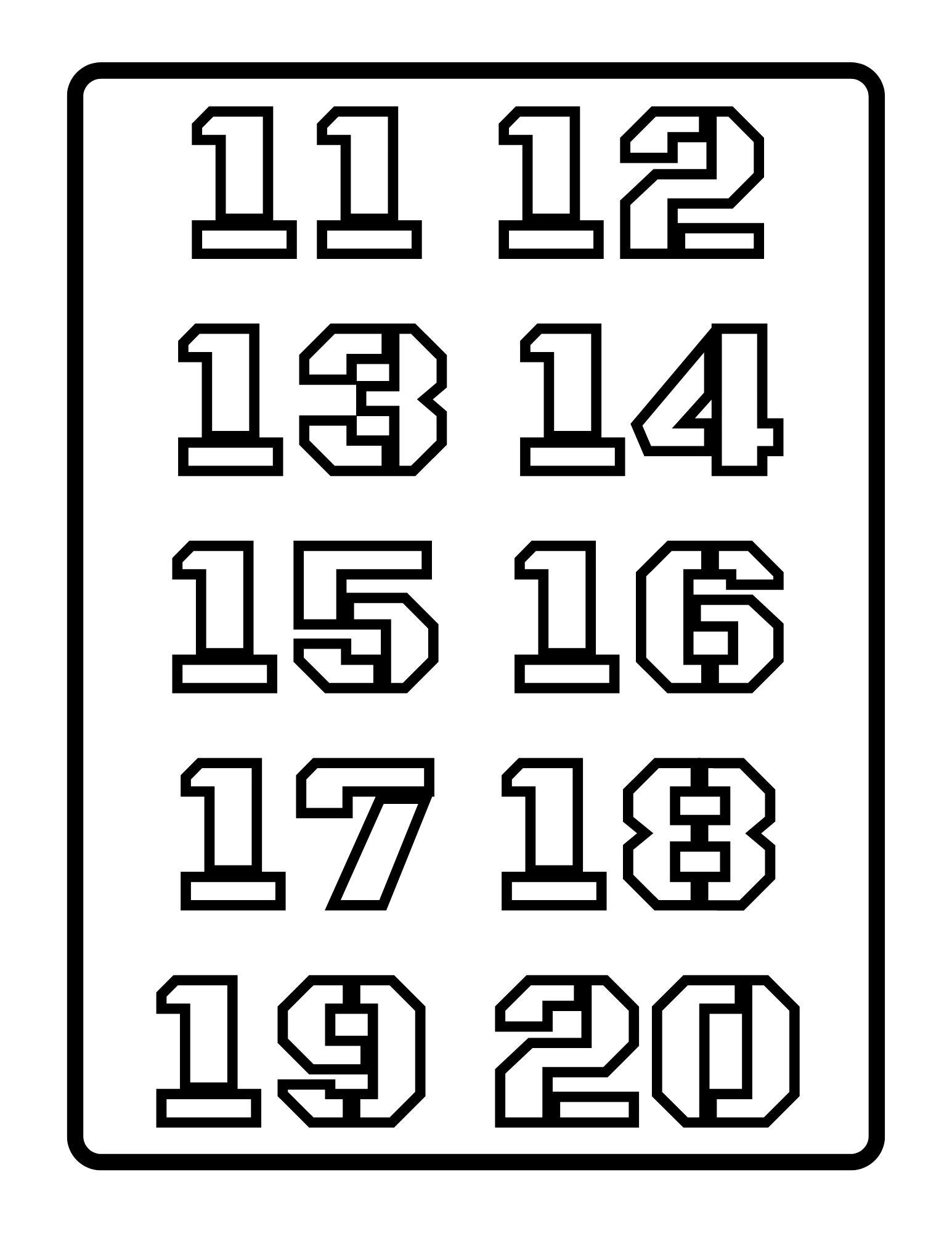 Numbers Coloring Pages | Military Stencil Font (34 PDF Printable Pages ...