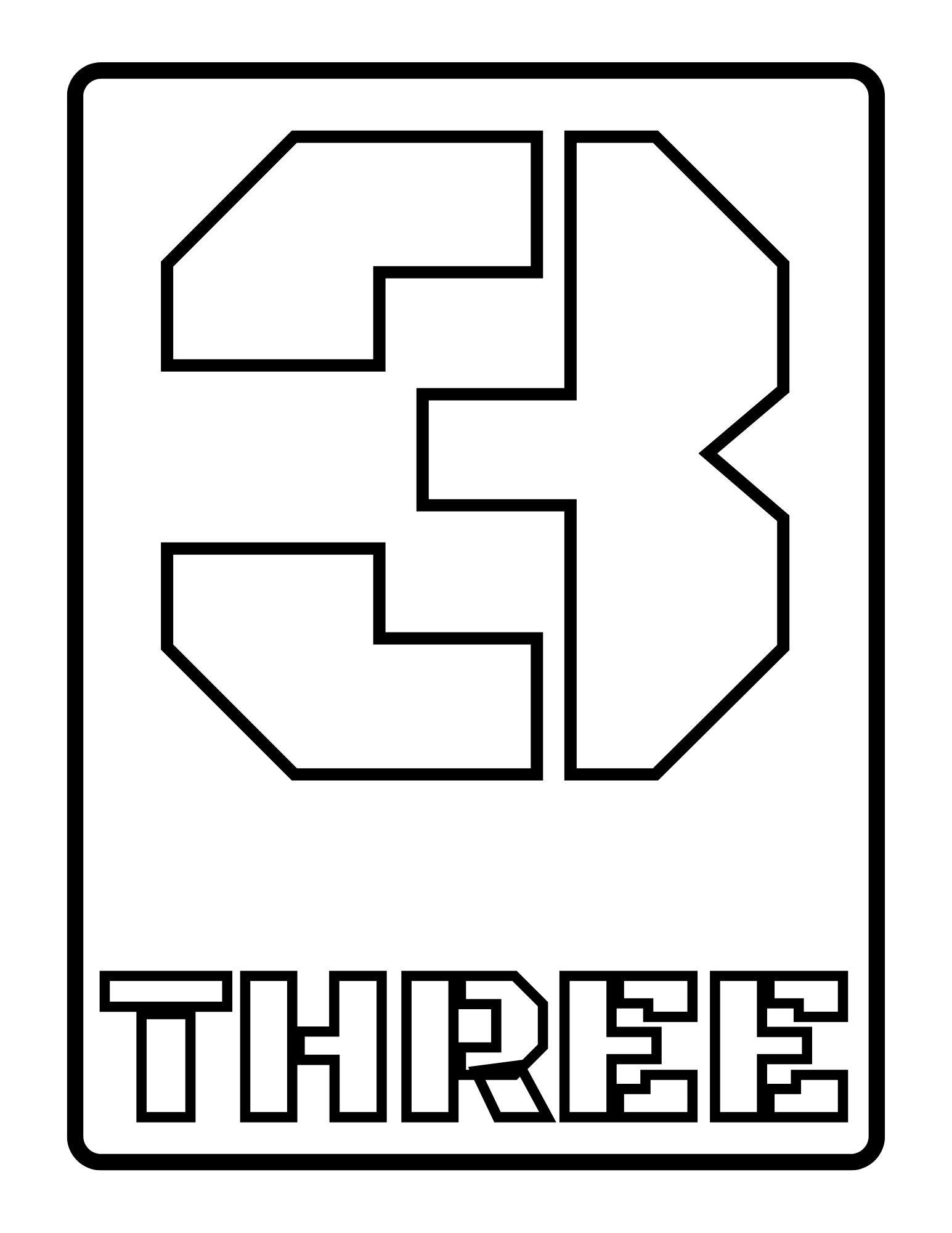 Numbers Coloring Pages | Military Stencil Font (34 PDF Printable Pages ...