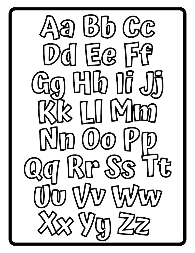 Uppercase & Lowercase Alphabet Letters | ABC Alphabet Coloring Pages ...