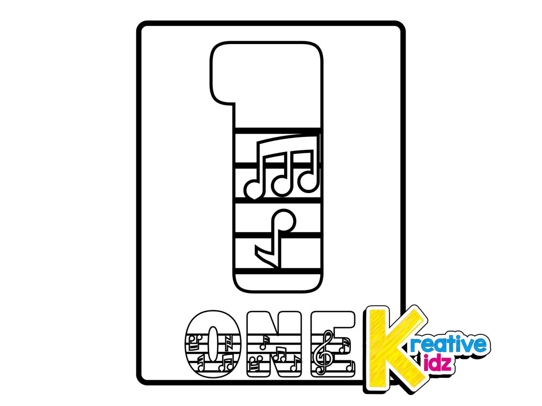 Printable Music Melody Numbers Font Pages | 1 to 30 Numbers Coloring ...