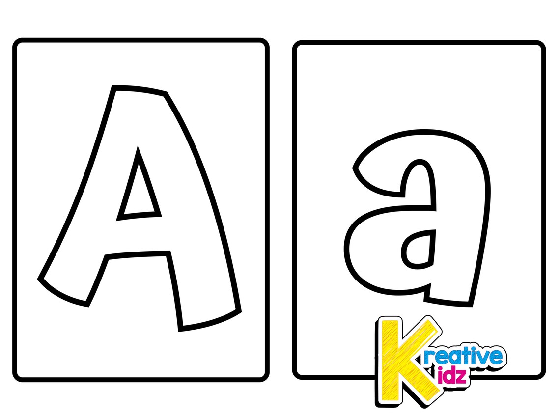 Uppercase & Lowercase Alphabet Letters Bundle ABC Alphabet Coloring ...