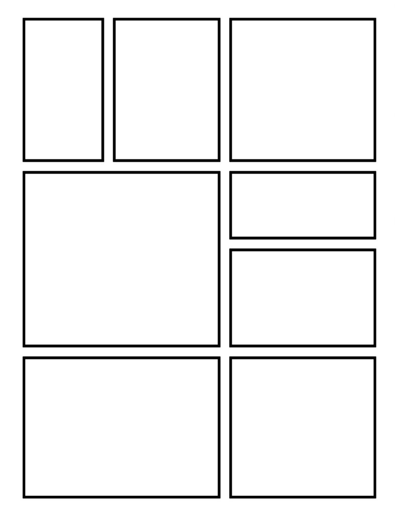 Blank Comic Book Pages | Printable Comic Sketch Pages for Kids and ...