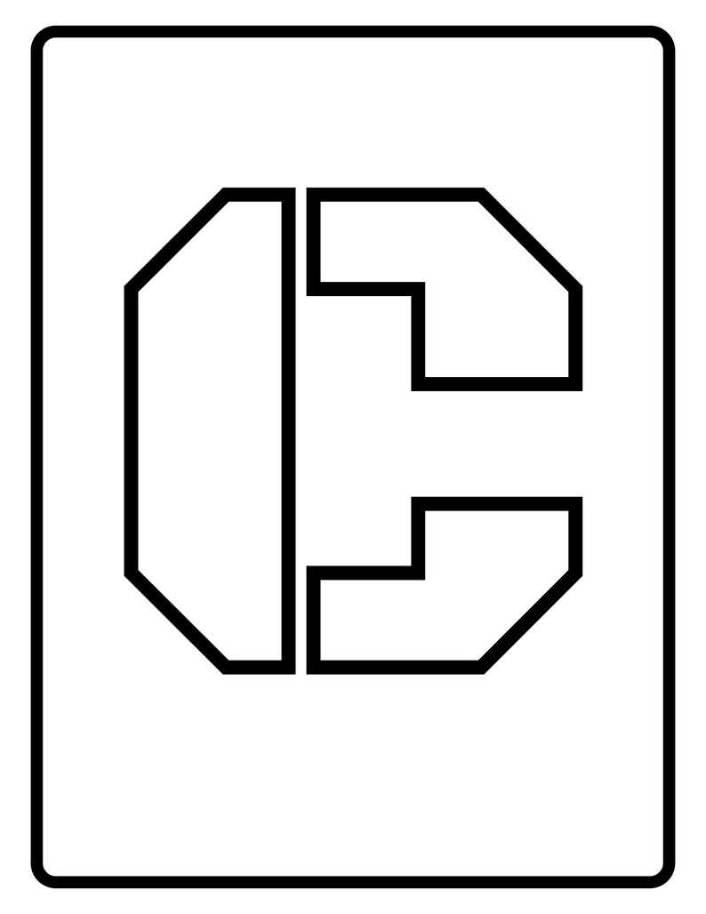 Military Stencil Font Uppercase Letters Coloring Pages | ABC Printable ...