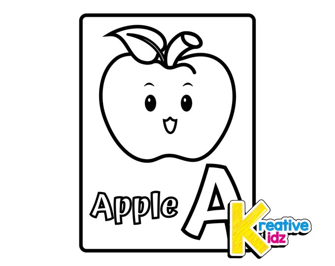 ABC Coloring Page - Etsy