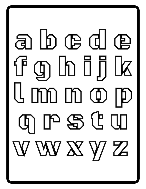 Lettere Minuscole Dell'alfabeto Da Colorare Imparare A Scrivere Le