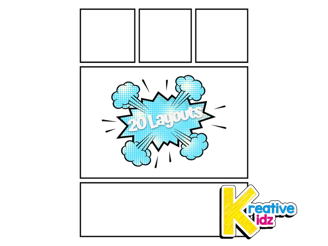 Blank Comic Book Pages | Printable Comic Sketch Pages for Kids and ...