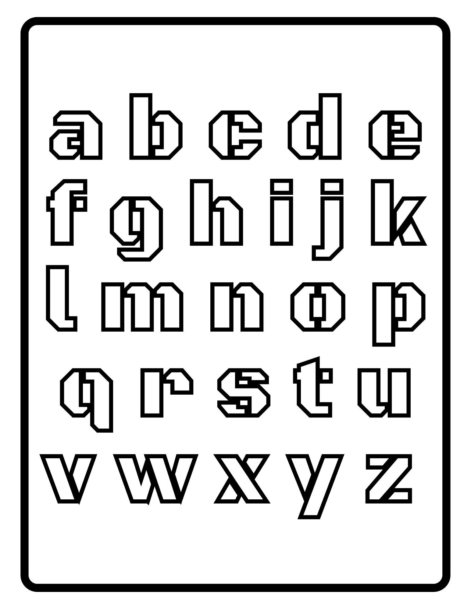 Military Font Alphabet Coloring Pages | Kids Learning (PDF Printable ...