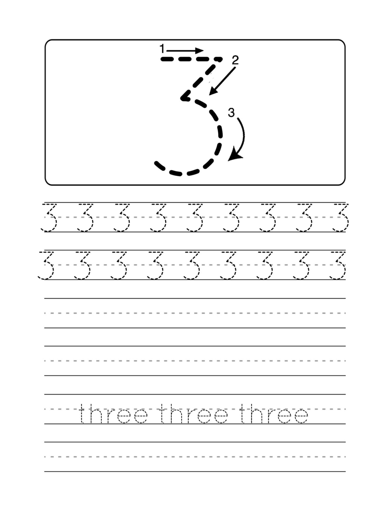 Number Tracing & Handwriting Pages | 1 to 30 Number Tracing Practice ...