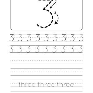 Number Tracing & Handwriting Pages | 1 to 30 Number Tracing Practice ...