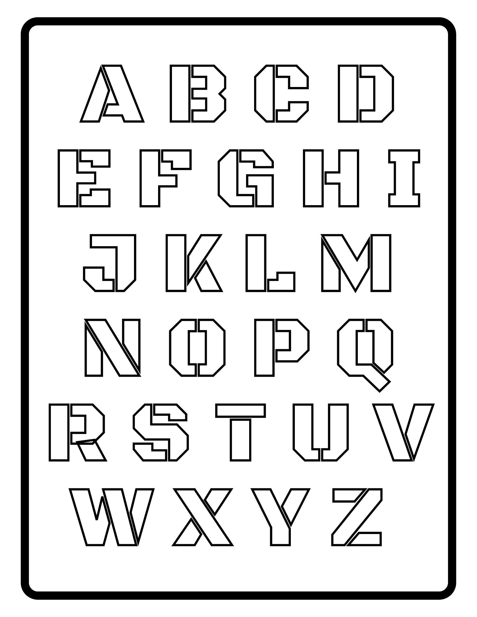 Uppercase & Lowercase Alphabet Letters Bundle | Military Font | ABC ...