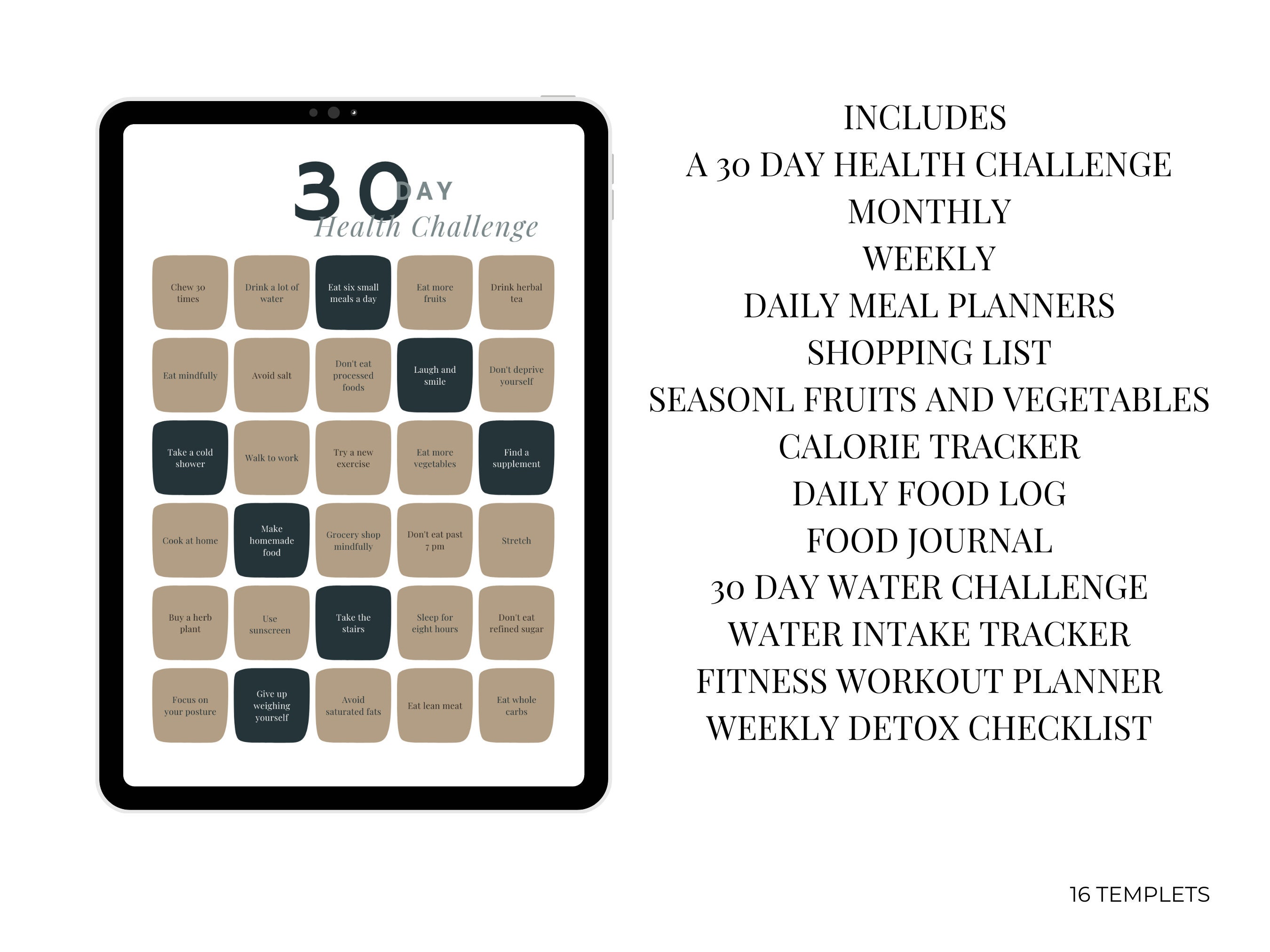 Ultimate Meal Planner Printable food Journal/grocery List - Etsy