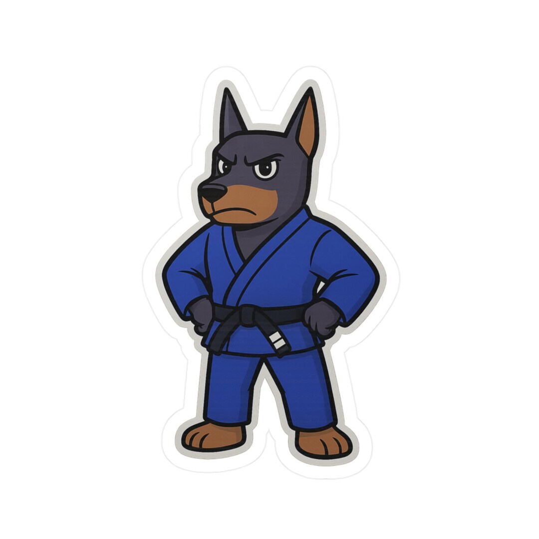 Jiu-jitsu Dog Vinyl Sticker, Martial Arts, Pet Lover Gift - Etsy