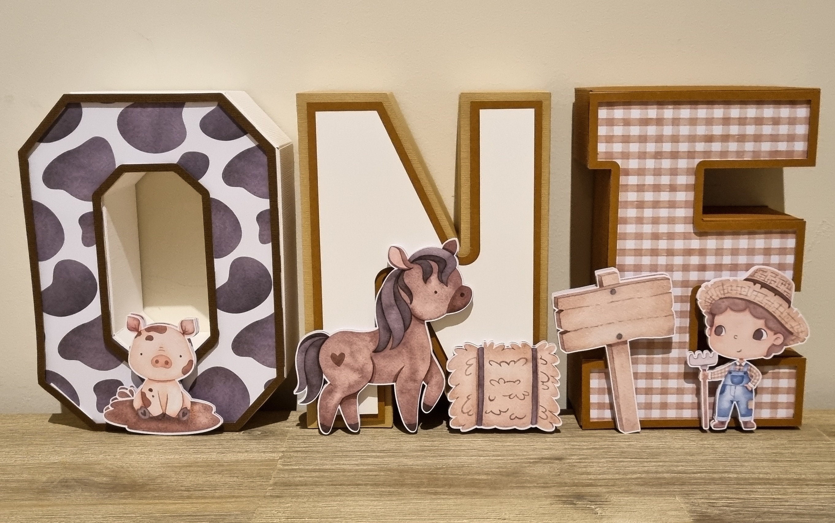 Farm 3D Letters and Numbers Farm Animals Theme First - Etsy Australia