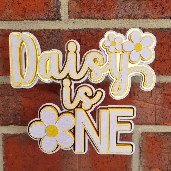 Daisy is One Cake Topper - Etsy Australia
