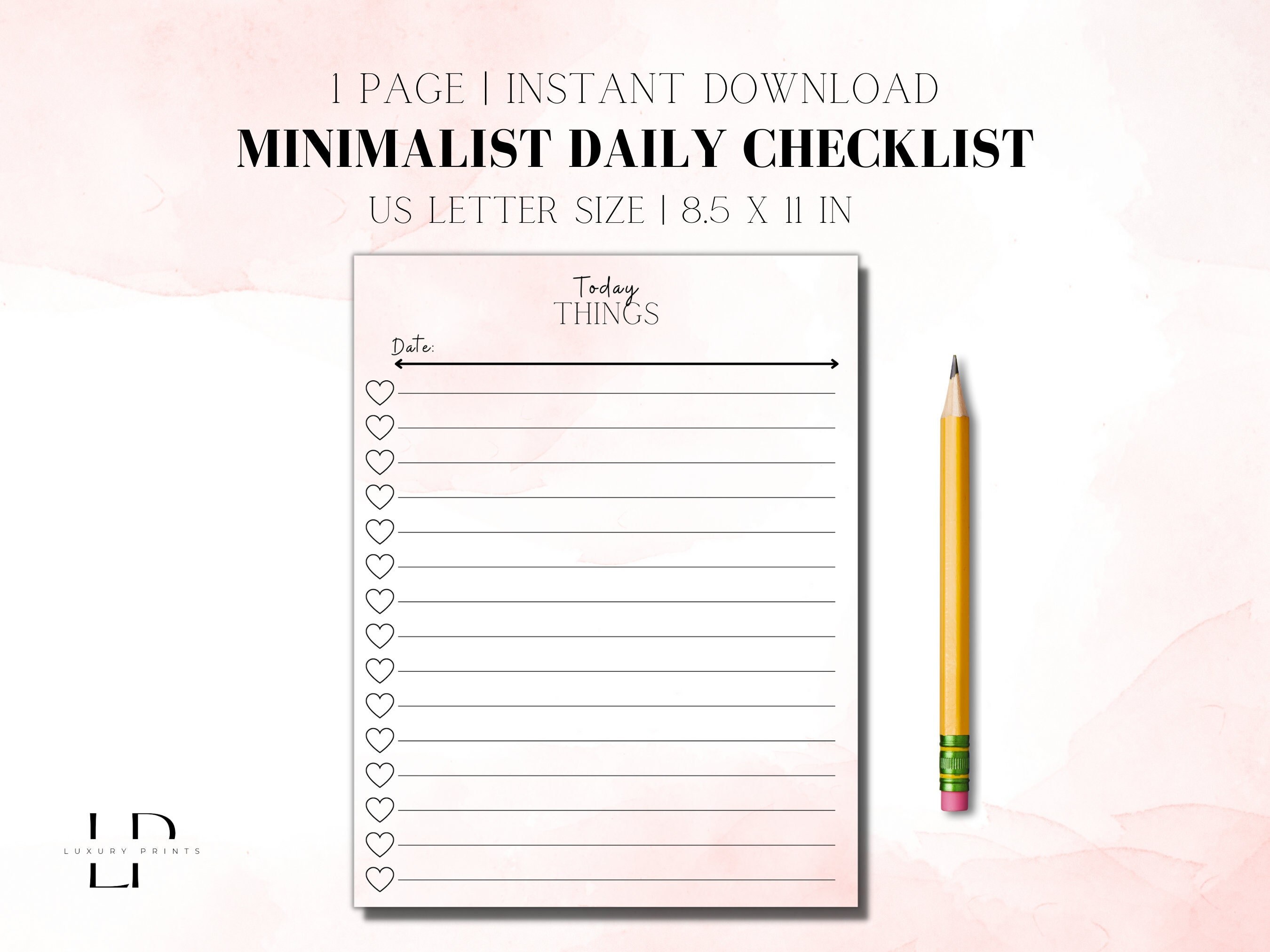 Editable Blank Printable Checklist Daily Weekly Planner - Etsy
