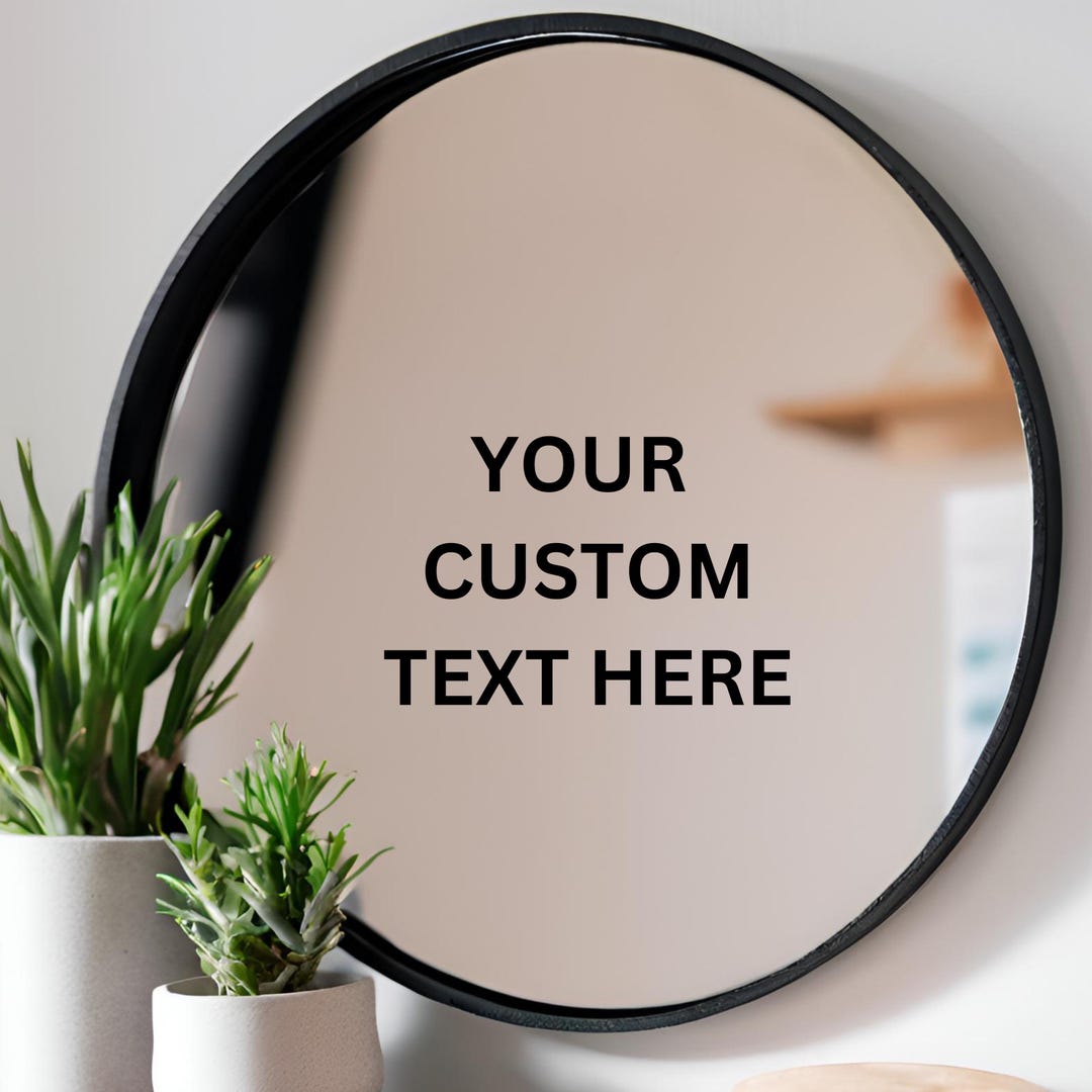 Customized Mirror Sticker, Custom Mirror Decal, Vinyl Decal ...
