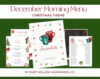 Homeschool Menu Printable - Etsy Canada