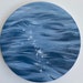 Ionian Blue - Original Oil Painting | ø 20cm | 8" Round Canvas | Ocean ...