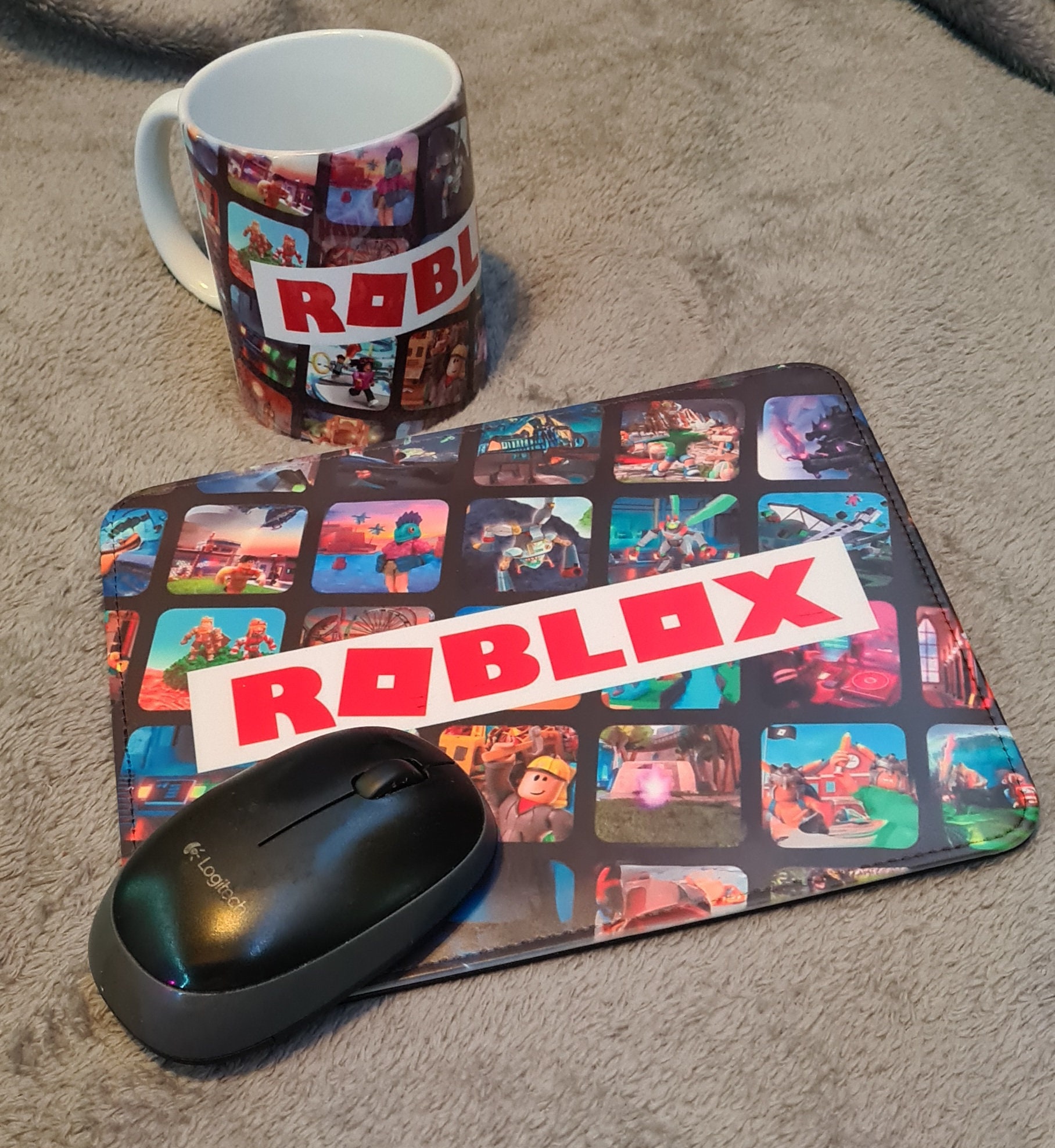 Roblox Faux Leather Gaming Mouse Mat: Gamer Gift - Etsy UK