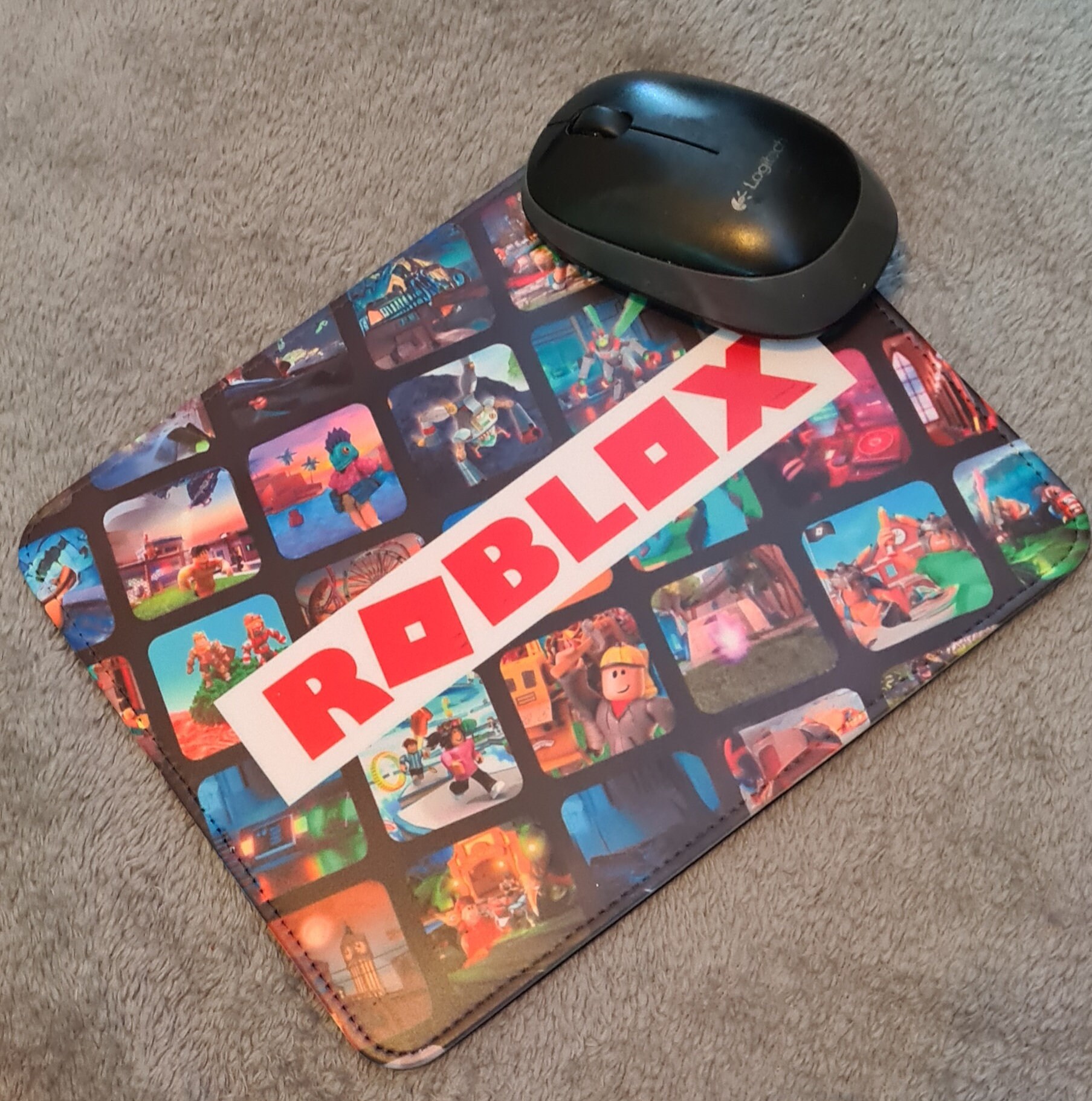 Roblox Faux Leather Gaming Mouse Mat: Gamer Gift - Etsy UK