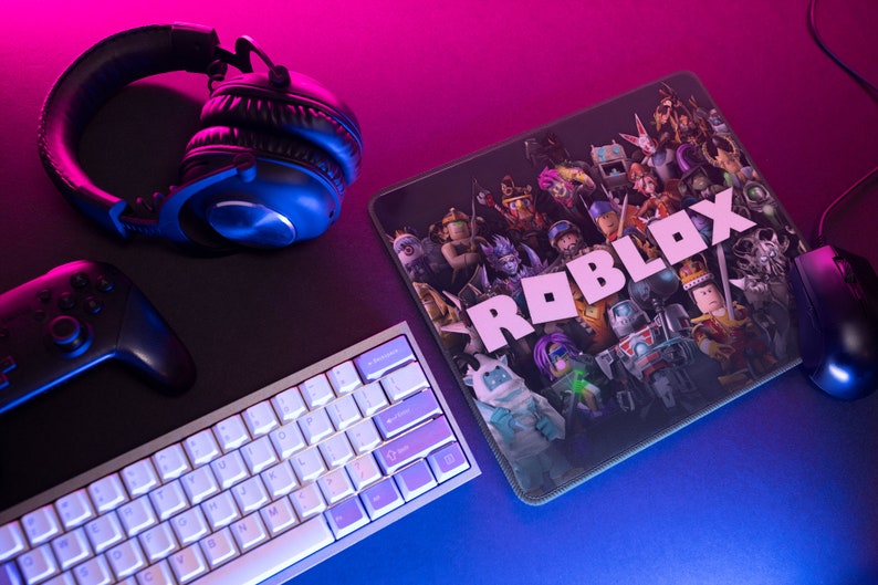 Roblox Faux Leather Gaming Mouse Mat, Popular Games, Mouse Pad ...