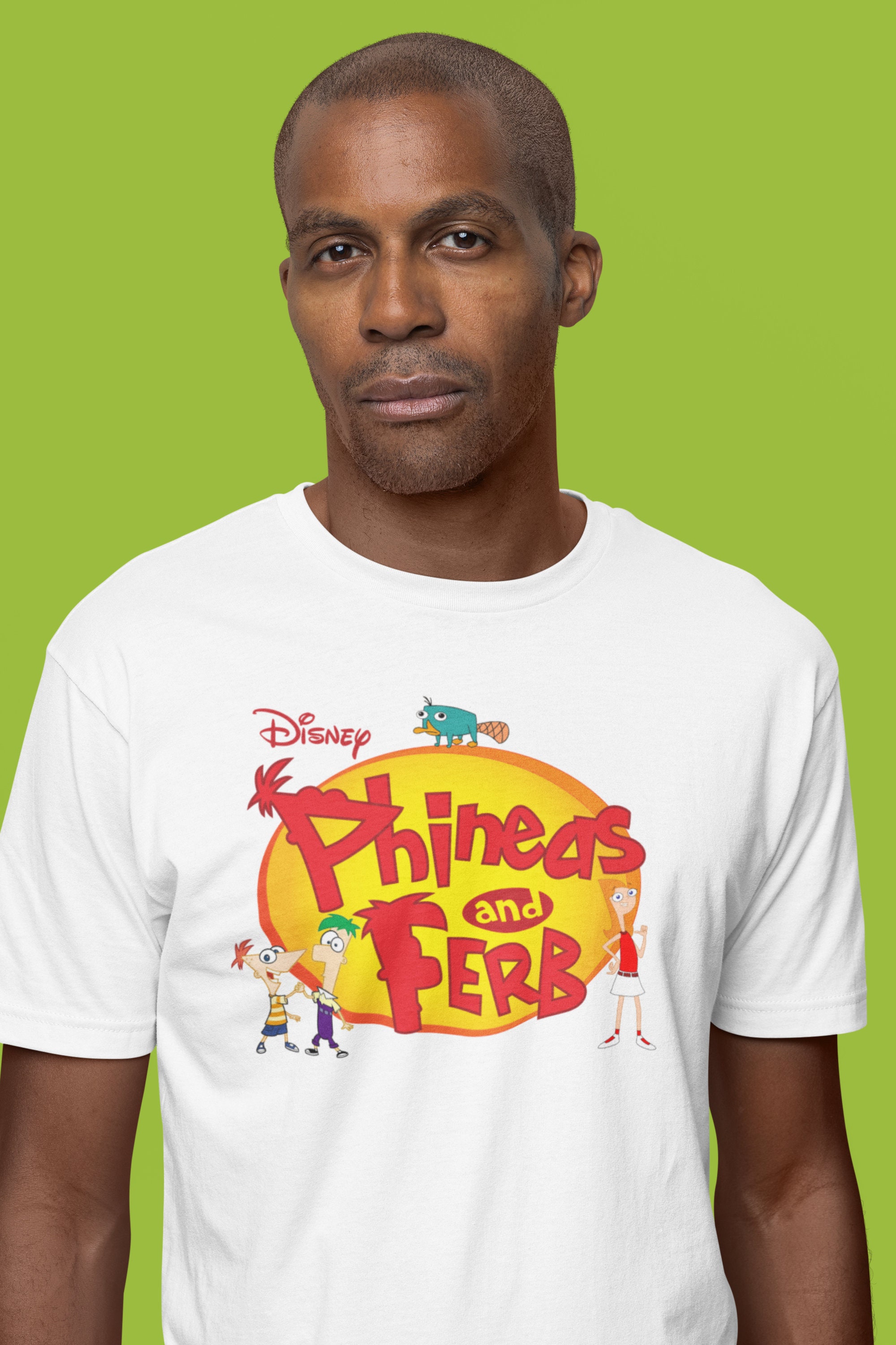 Phineas and Ferb Title and Character Unisex T Shirt/tee Popular Cartoon ...