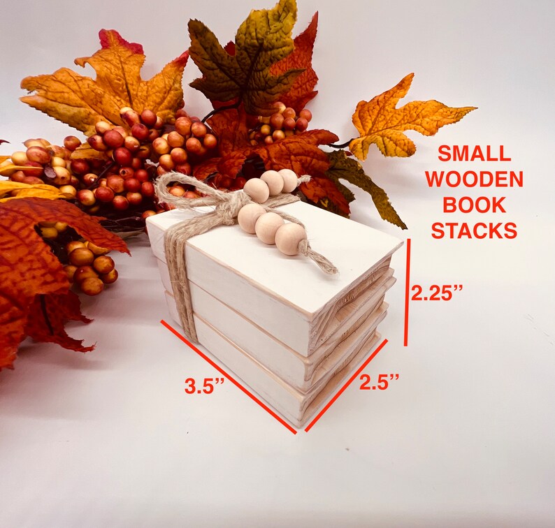 DIY Wooden Stacked Books DIY Crafts Tiered Tray Book Set - Etsy