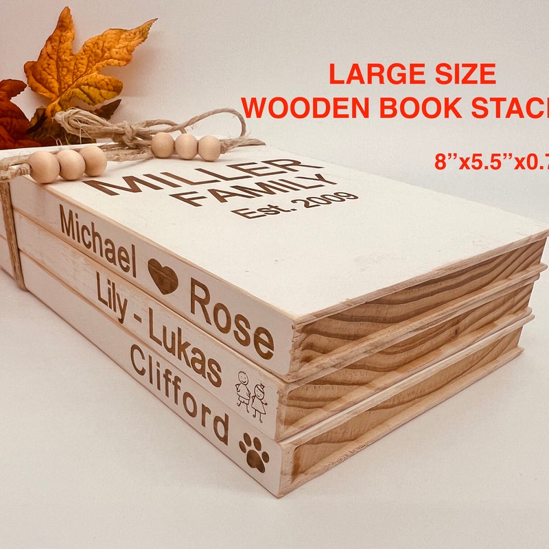 Book Stack - Etsy