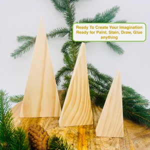 3 Triangle Pine Trees | Free Standing Wood Crafts | DIY Christmas Decor ...